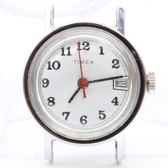 Timex | Accessories | Vintage Timex Watch Face Womens Silver Tone ...